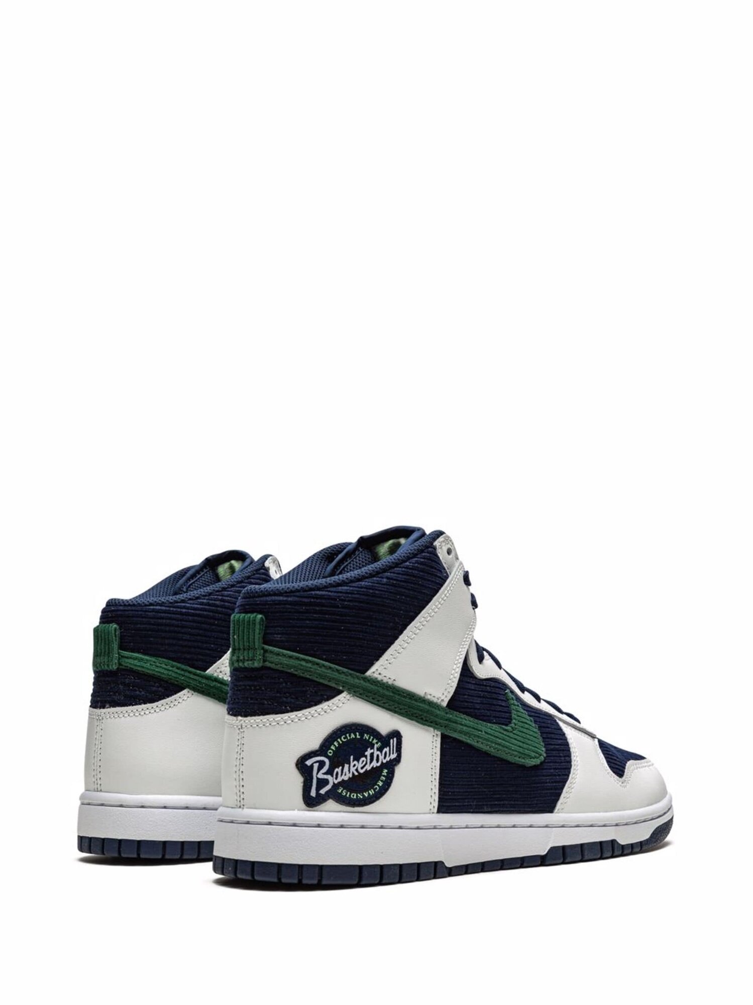 Кроссовки NIKE Dunk High EMB, размер 12 US, синий — фото 1