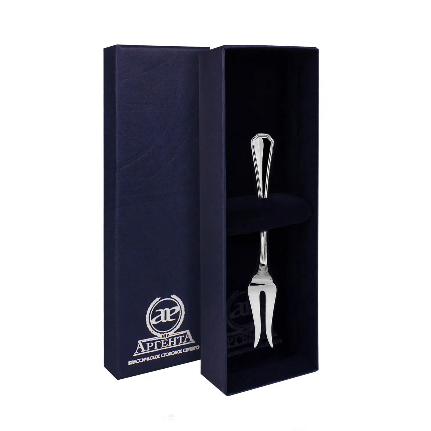 Серебряная вилка для лимона Элегант