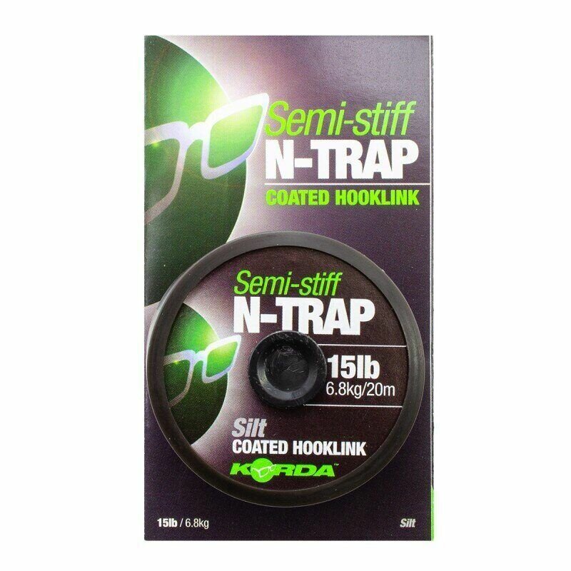 KORDA Поводочный материал N-Trap Semi-stiff 15lb Silt