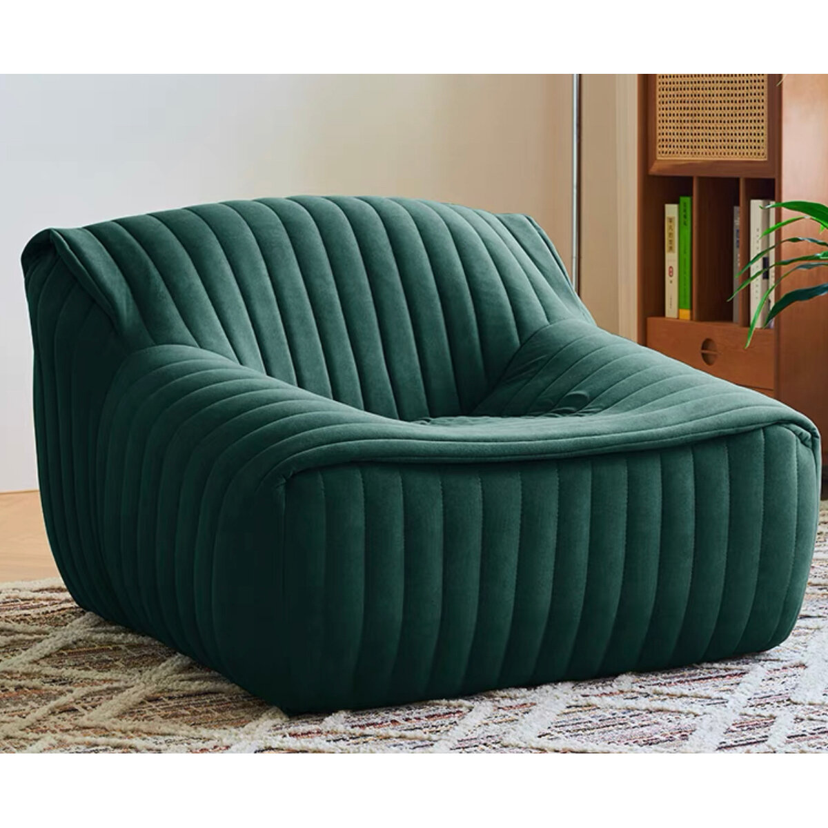 Интерьерное стеганное кресло Marius (Кресло /цвет изумрудный)