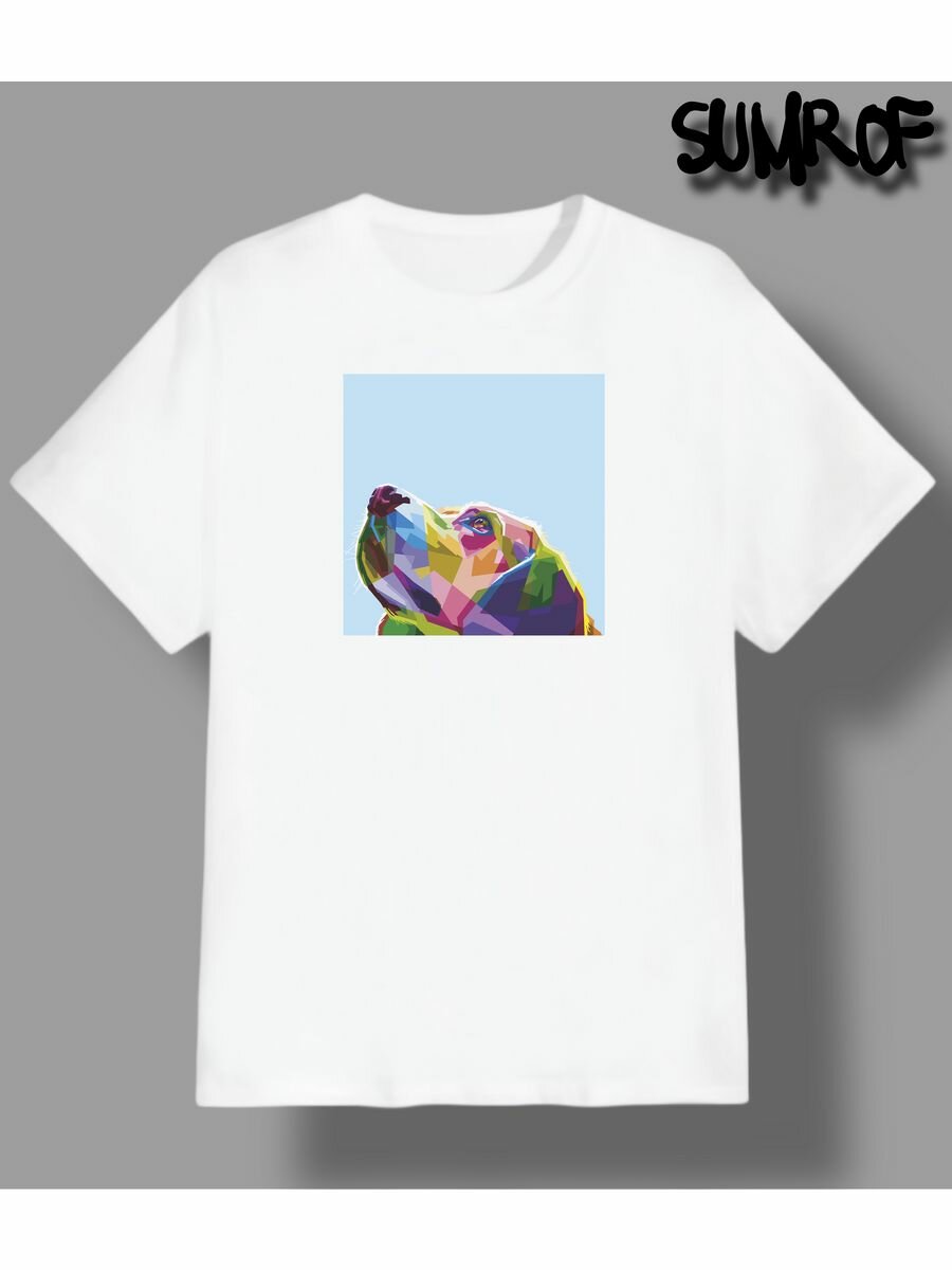 Футболка собака поп арт