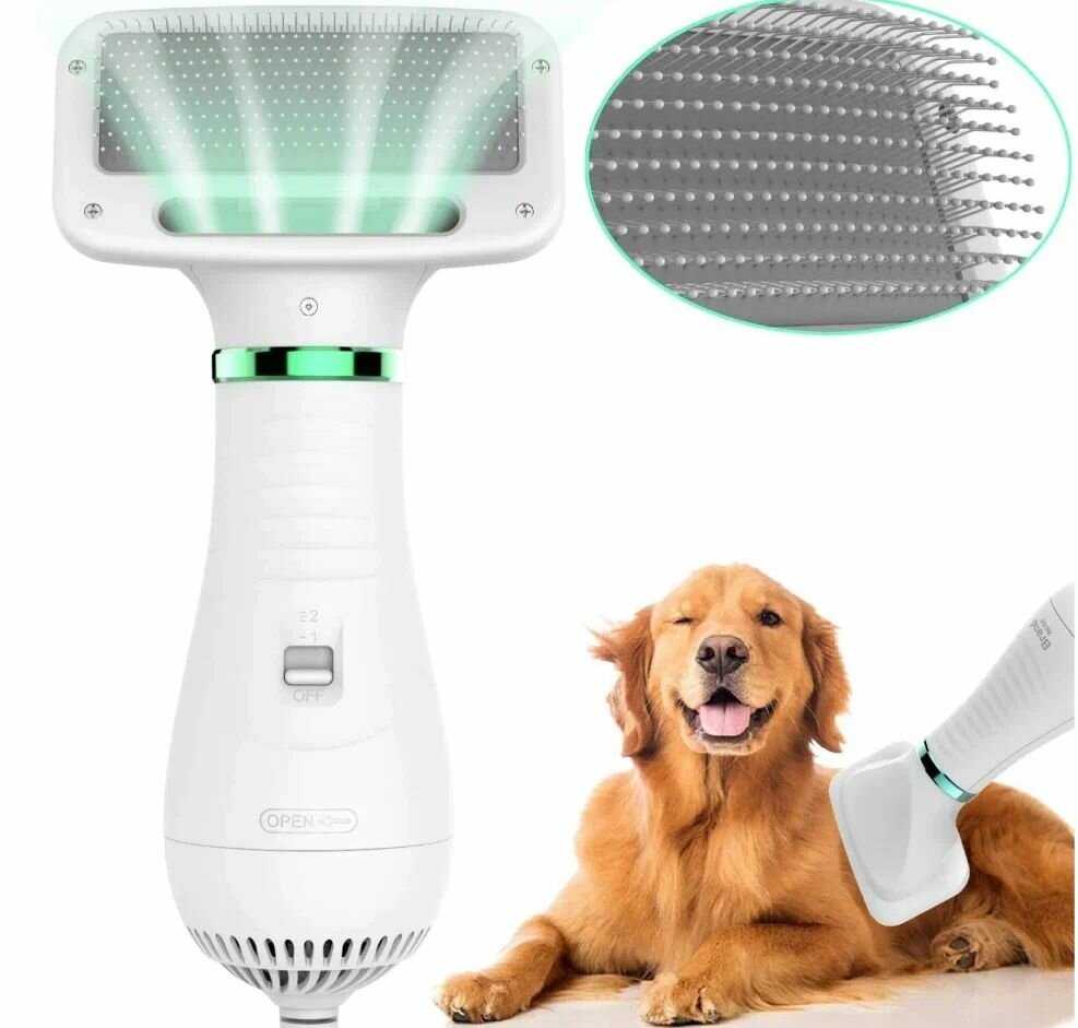 Фен-расческа для домашних животных Pet Grooming Dryer, белый, фен расческа для кошек и собак