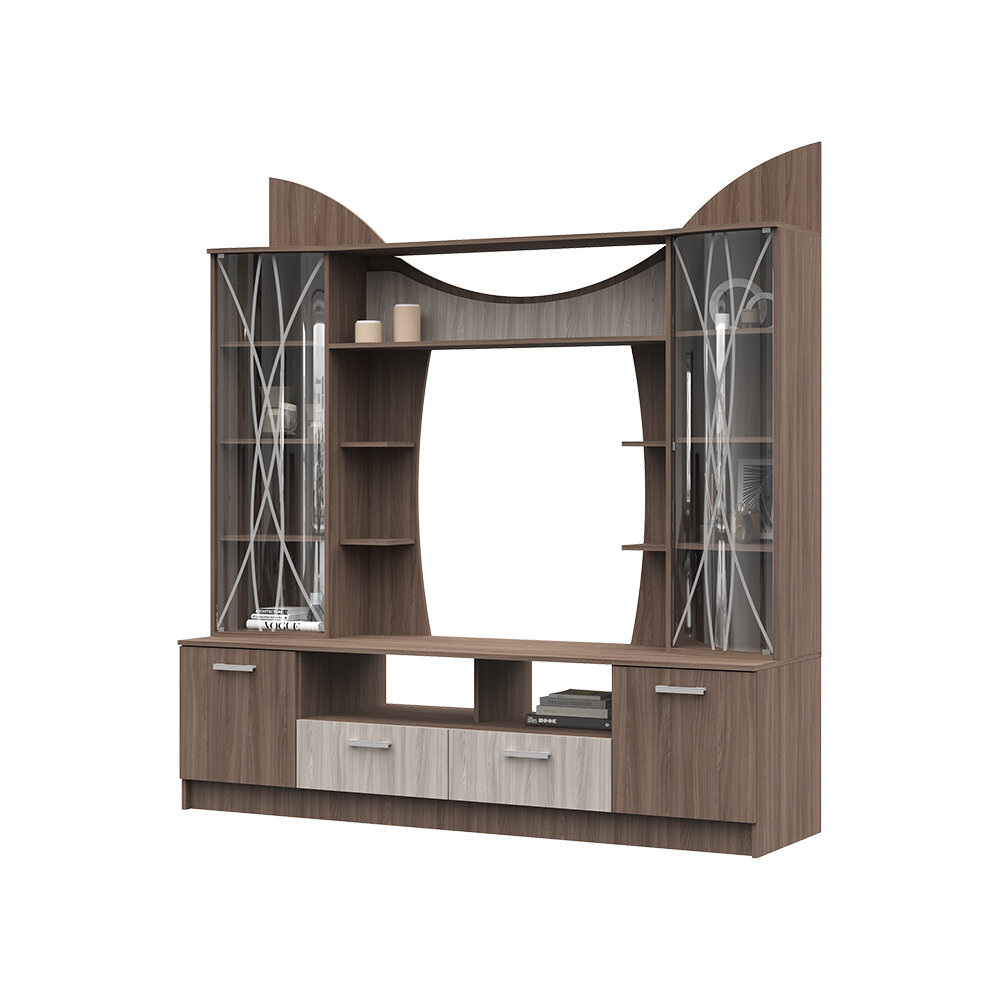 Гостиная мебель ольбия центральная секция 200,0х210,0х54,2 см , шимо темный/шимо светлый