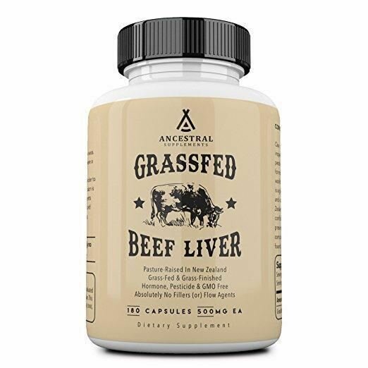 Ancestral Supplement, Говяжья печень травяного откорма, Grass-fed Beef Liver, 500 мг, 180 капсул