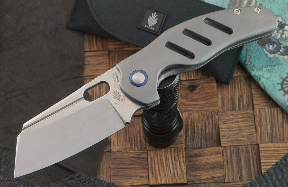 Брутальный складной нож Kizer Knives C01C сталь S35VN, титан, дол