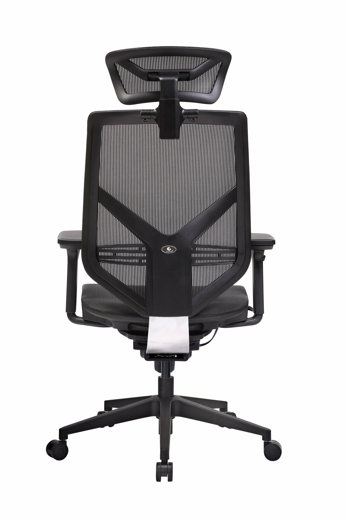 Кресло GTCHAIR Tender Form M, эргономичное, с регулировкой, с подголовником, сетка, черный