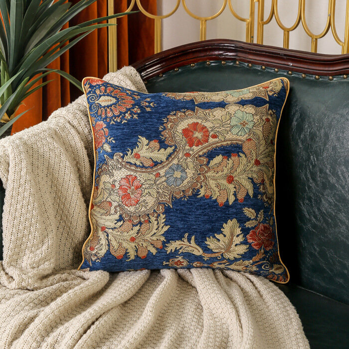 Американская ретро ностальгическая подушка, легкая роскошь, высококачественная подушка для дивана в гостиной, европейская подушка для стула в столовой, поясничная подушка