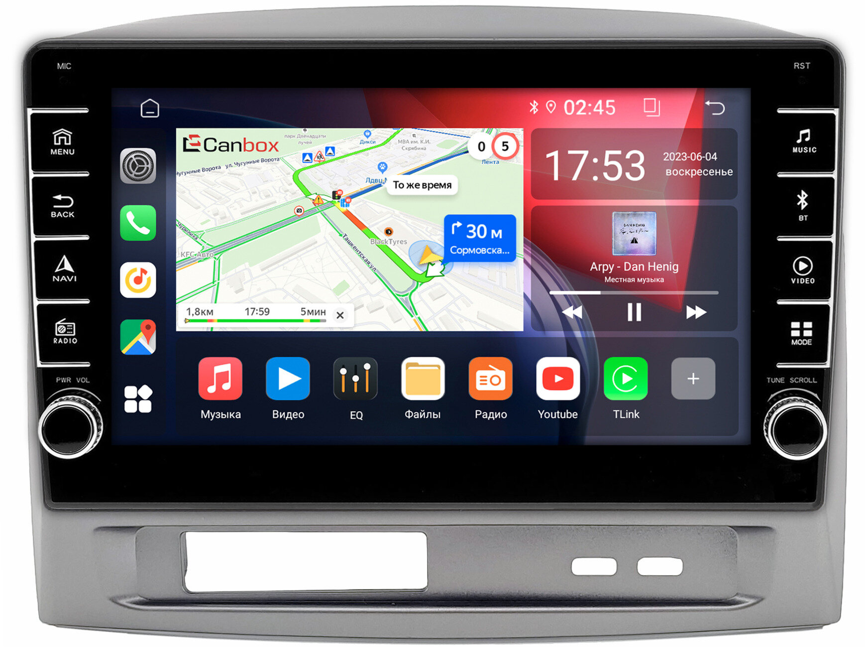 Штатная магнитола Geely MK 2006-2013 Canbox BGT9-1680 2/32 Android 10 (IPS, DSP, CarPlay)