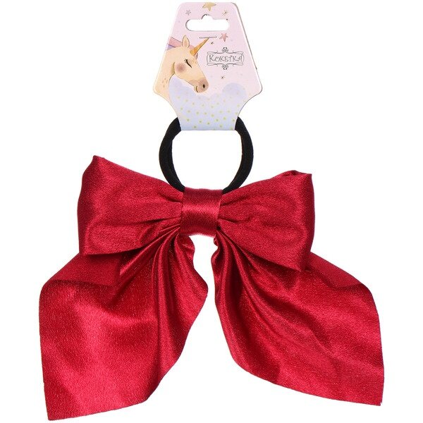 Резинка для волос Кокетка "Персея", цвет бордовый, d 5 см, 11х17 см