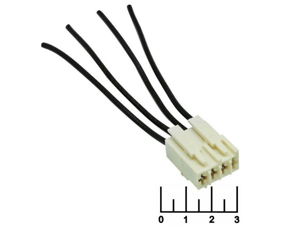 Разъем 4pin гнездо 6.3мм на проводе 10см
