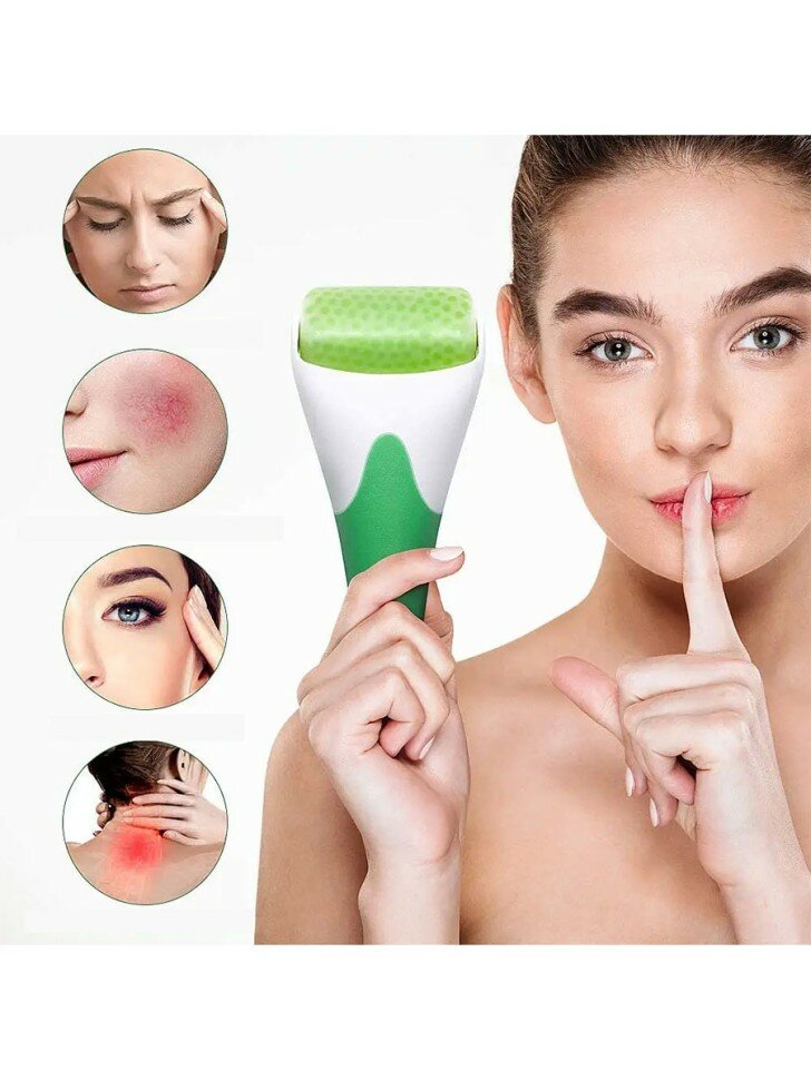 Ледяной роллер Ice Roller зелёный для лица и тела 1 шт