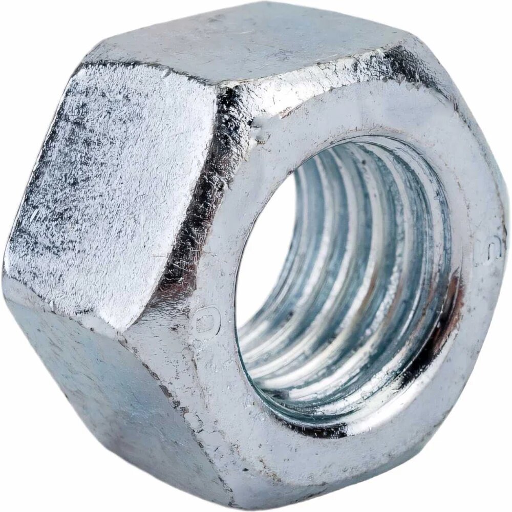 Гайка металлсервис М16 ГОСТ 5915-70 цинк, 10 шт, Цинковое покрытие защищает от коррозии