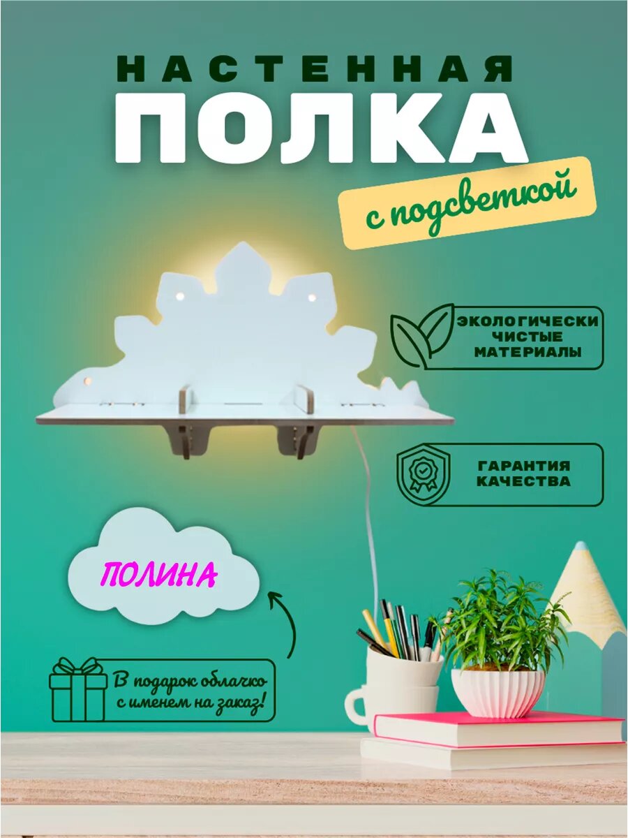 Полка светильник настенный Клен Полина