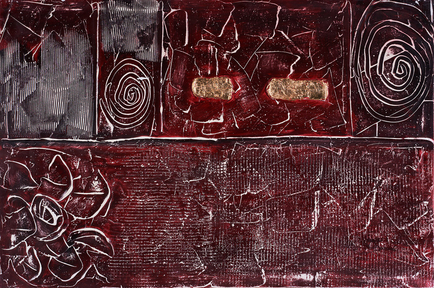 Картина на холсте для интерьера гостиной офиса спальни декор на стену интерьерная абстракция Красный узор/1