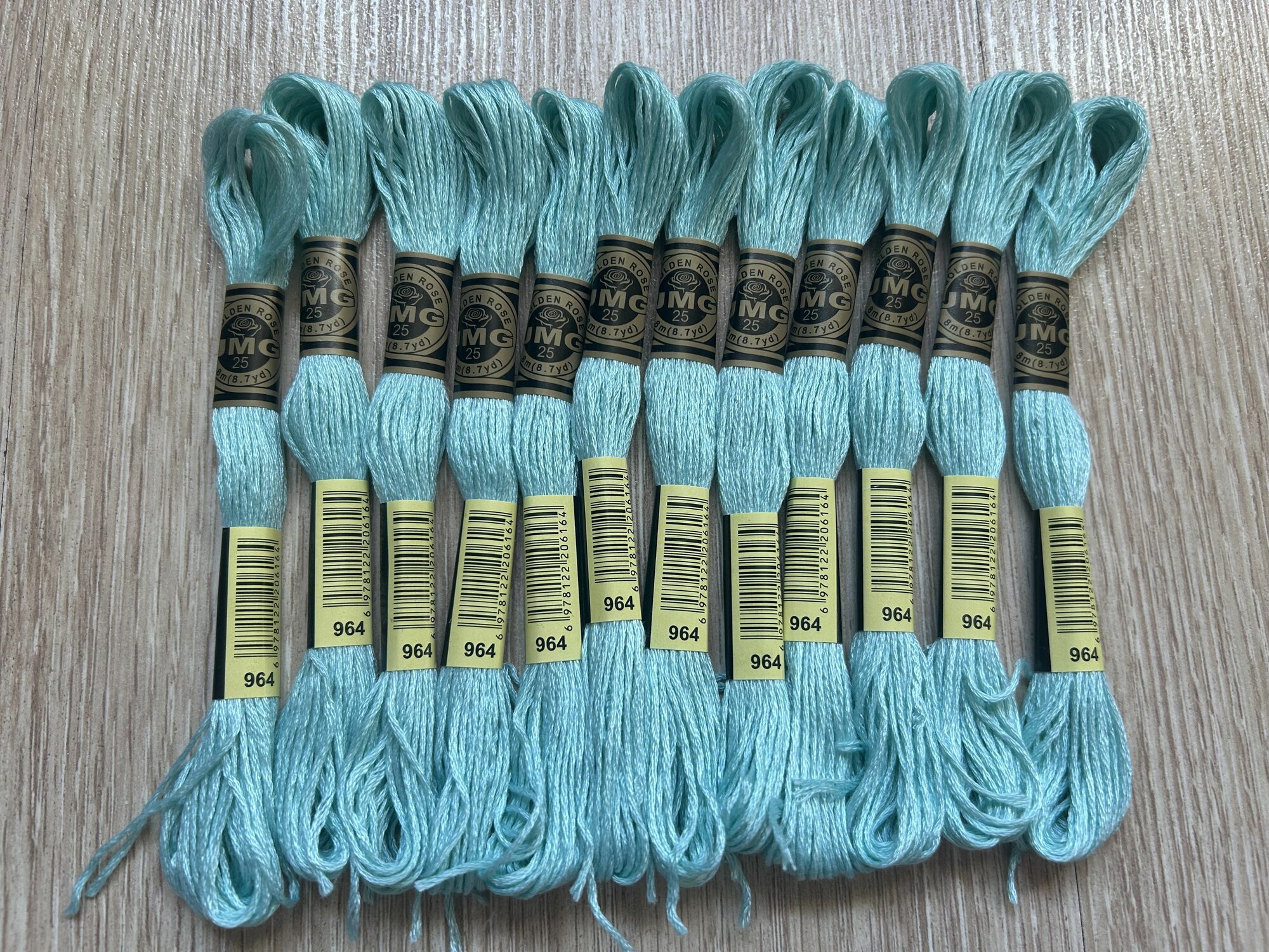 Нитки для вышивания JMC мулине (150-3866) 100% полиэфир 12 штук x 8 м