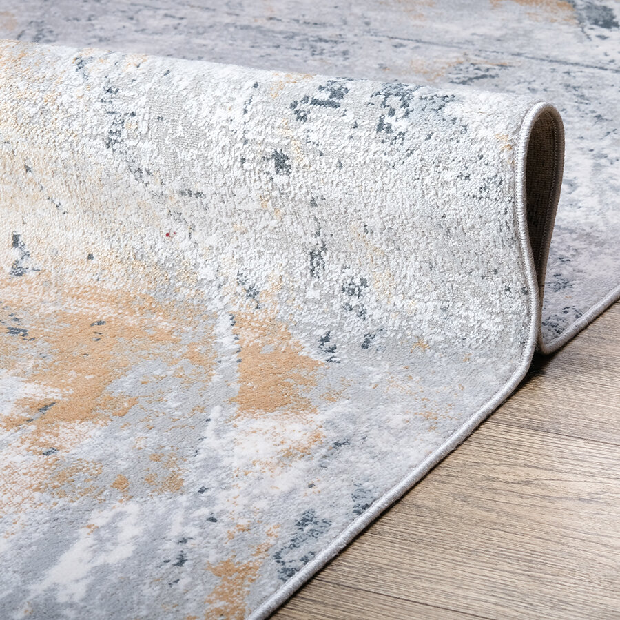 Ковер, Прямой, Серый, Бежевый, Золотисто-жёлтый, Современный, на пол, в гостиную, спальню, в ассортименте (80 см. на 150 см.)