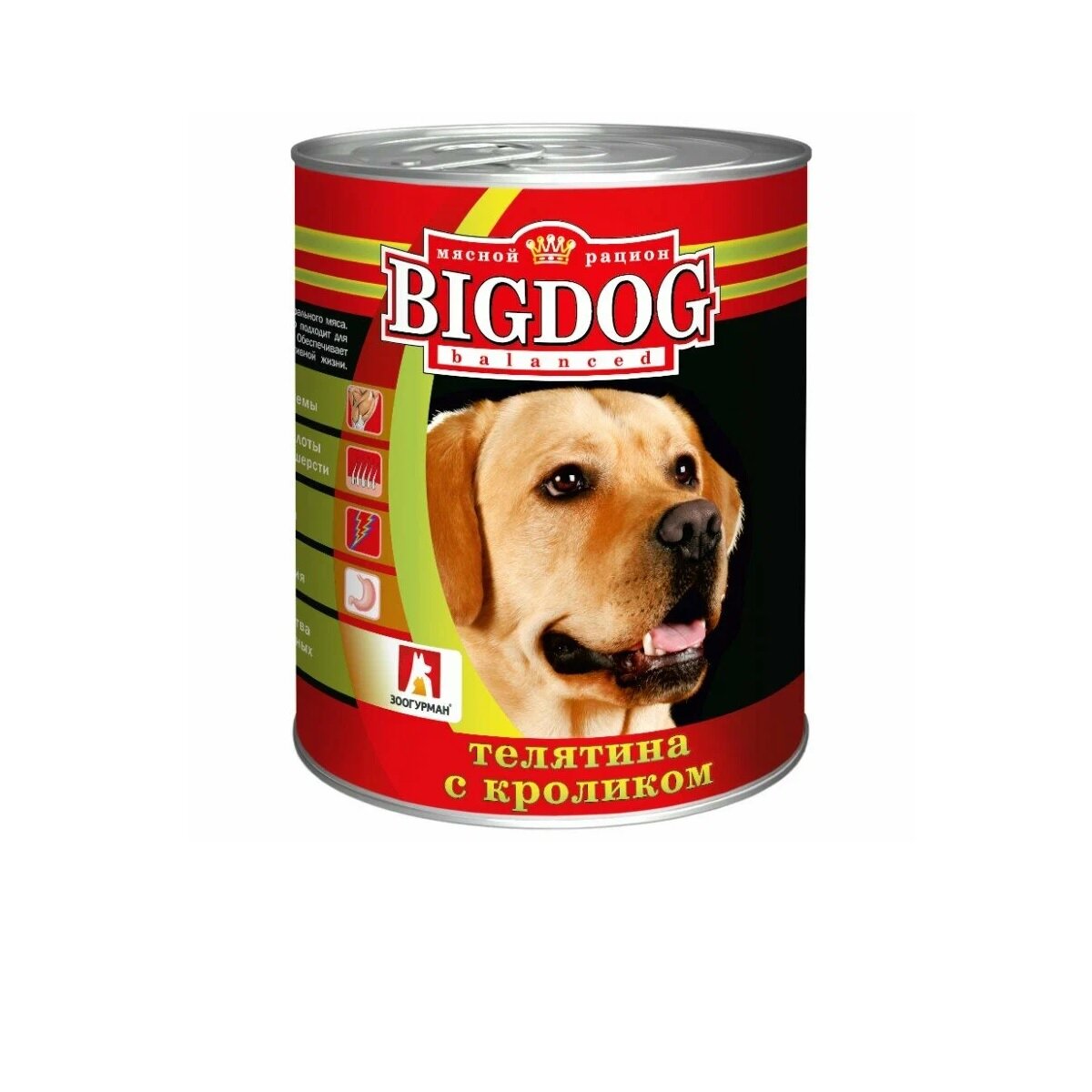 Зоогурман BIG DOG консервы для cобак Телятина с кроликом 850г