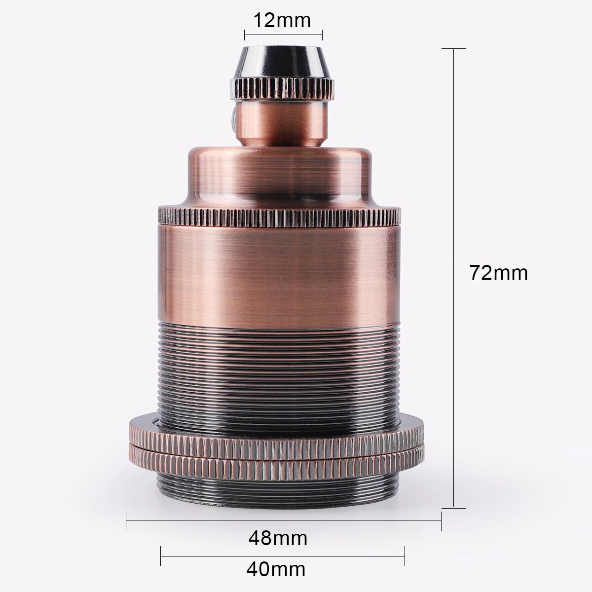 GANRILAND Патрон лампы E27 черный керамика lampholder