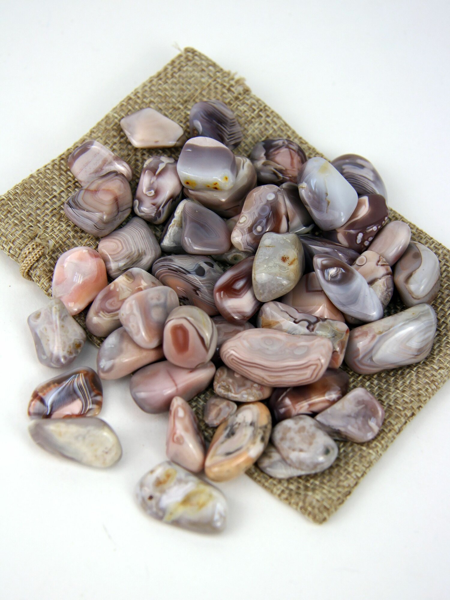 Набор натуральных камней Розовый агат размер S