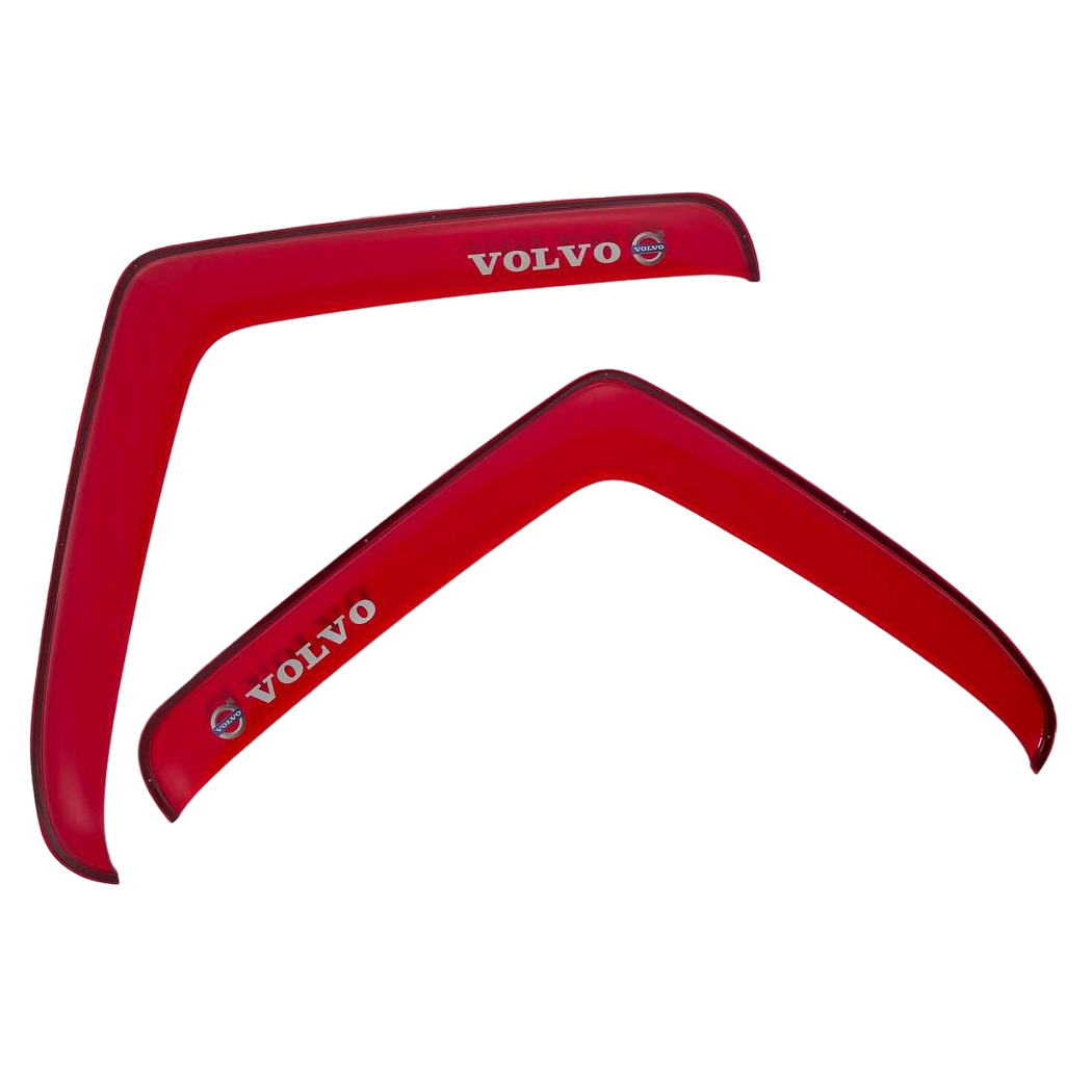 Дефлектор двери (ветровики) с лого на VOLVO FH12, Красный