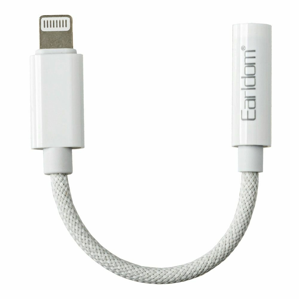 Аудио адаптер Earldom ET-OT68 3.5мм на Lightning 8-pin (белый)