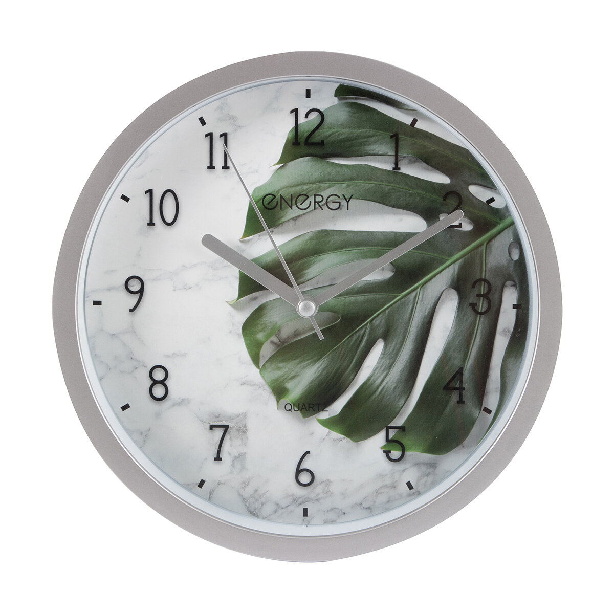 Часы настенные кварцевые "Energy" ЕС-140, круглые, бело-зеленые