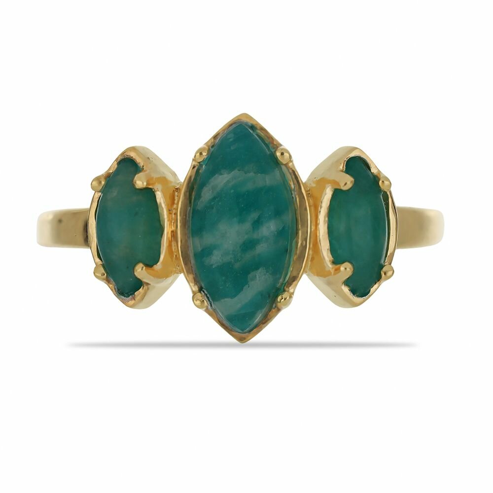 Кольцо, серебро, 925 проба, амазонит