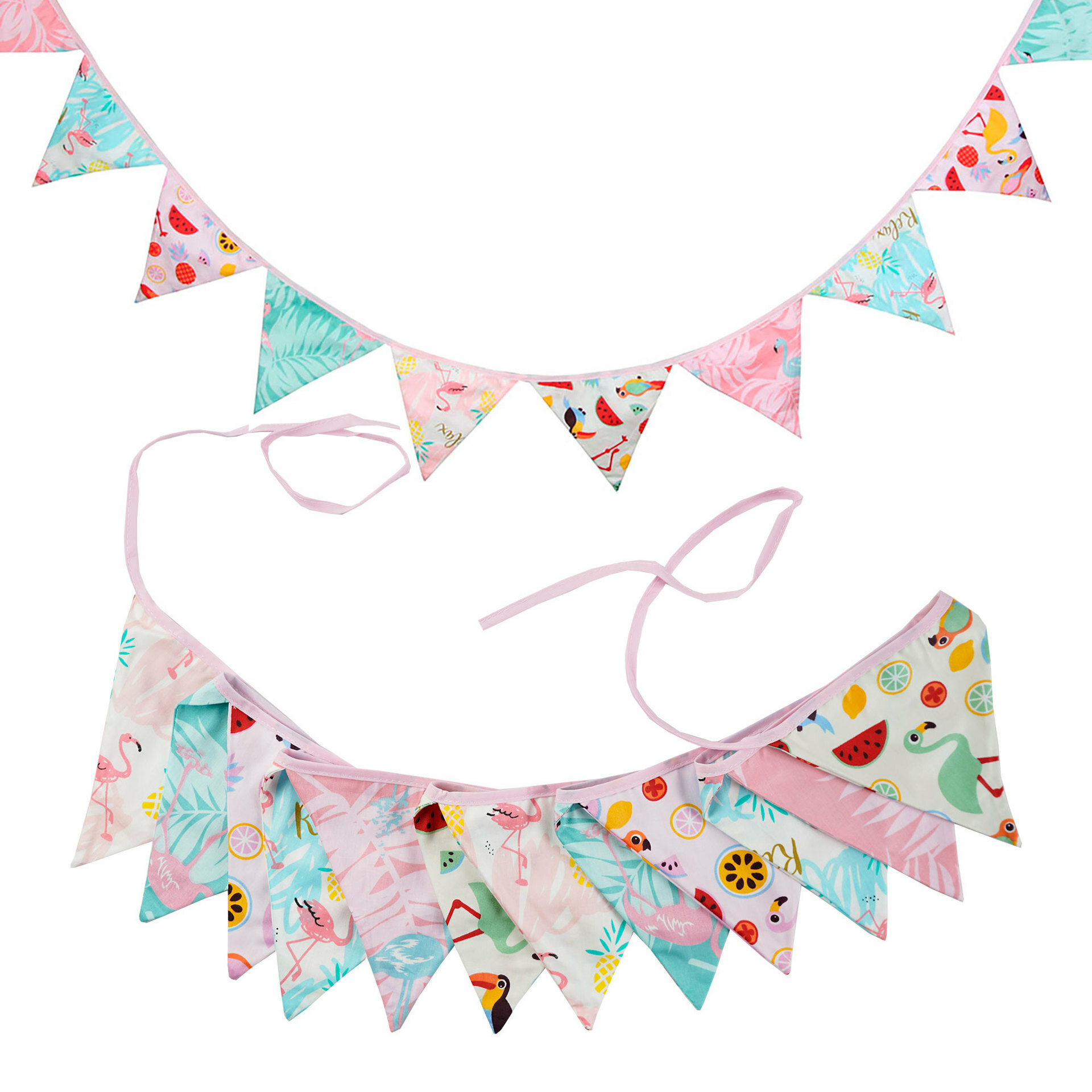 Гирлянда Fluorescent Fiber "Розовый фламинго" SJQ258, 3,3м, хлопок