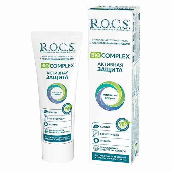 Паста зубная активная защита Biocomplex R. O. C. S./Рокс 94г