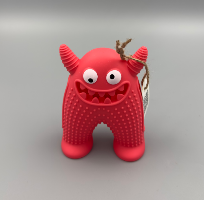 Игрушка WhiteDog "Монстрик", для питомцев, нетоксичная резина, для чистки зубов красная