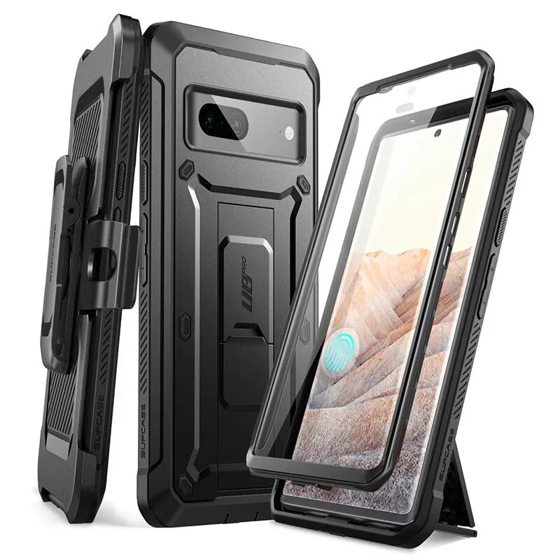 SUPCASE For Google Pixel 7 Case (2022) 5G UB Pro, прочный чехол-кобура с подставкой и Black