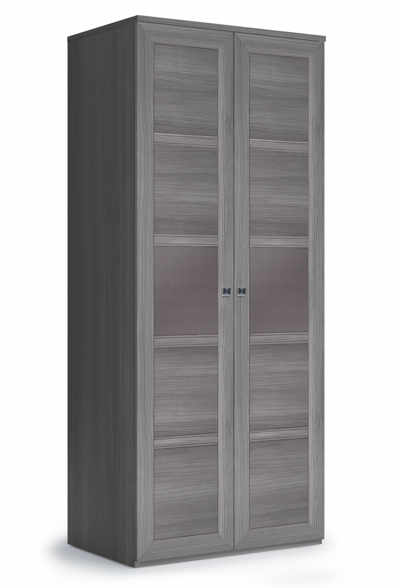 Парма НЕО шкаф 2-х дверный (корпус) Лиственница темная + 2 глухих фасада (Кураж)