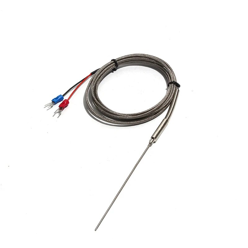 Бронированный провод термопары WRNK-191 Type K синего цвета Probe dia. 3mm, Cable length 2M, Probe L 100mm
