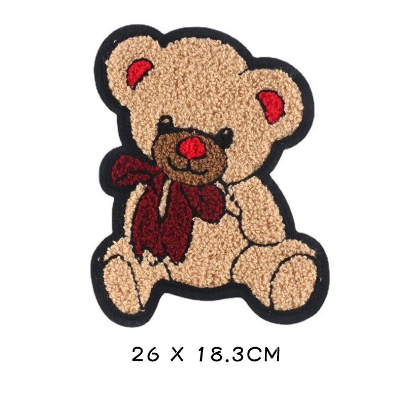 Большая плюшевая заплатка медведь бабочка 26X18.3CM