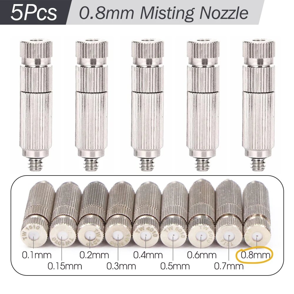 Форсунка для тумана MUCIAKIE VORTEX 3/16", 0,1-0,8 мм 0.8mm x 5pcs
