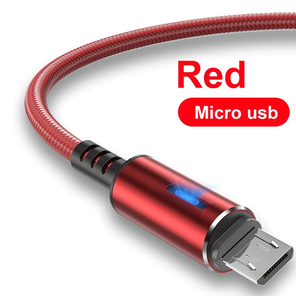 Кабель Micro USB 5A, светодиодный шнур для быстрой зарядки, микро-кабель для передачи данных для Huawei, Samsung, Xiaomi, Android, аксессуары для мобильных телефонов, кабели для зарядного устройства