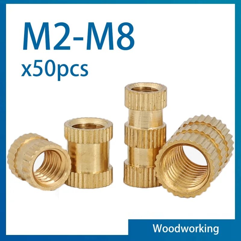 Гайка латунная M5x6.3mm, 10mm, 50шт