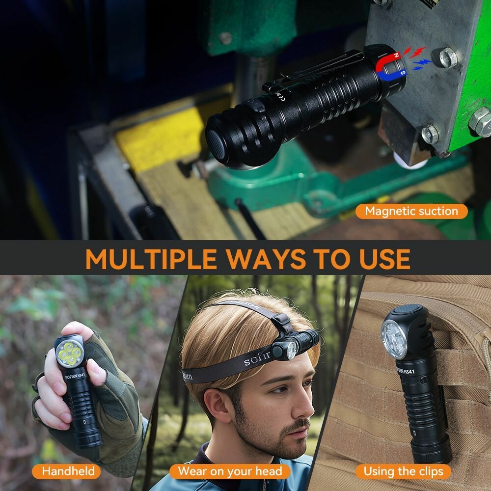 Sofirn HS41-6500K фара 4000lm 21700 USB C перезаряжаемая с Power Bank фонарик SST20 5000k светодиодный фонарь индикатор с магнитом хвост