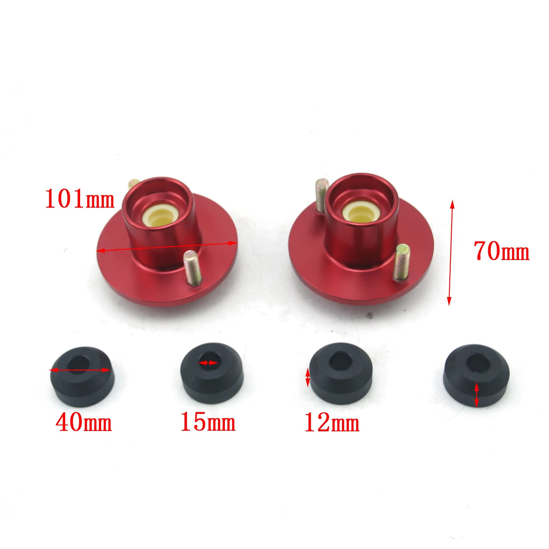 2 шт./компл. подвеска Coilover Shock Top Caps для Honda Civic 88-00 / Integra 90-93 94-01 / Del Sol 93-97 / 88-91 Crx Красный