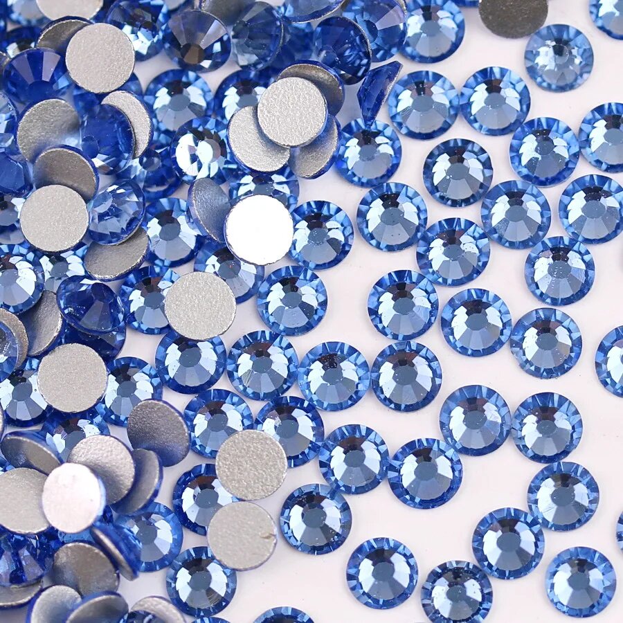 Стразы плоские синие SS20 4.8mm A10 Lt Sapphire 360шт