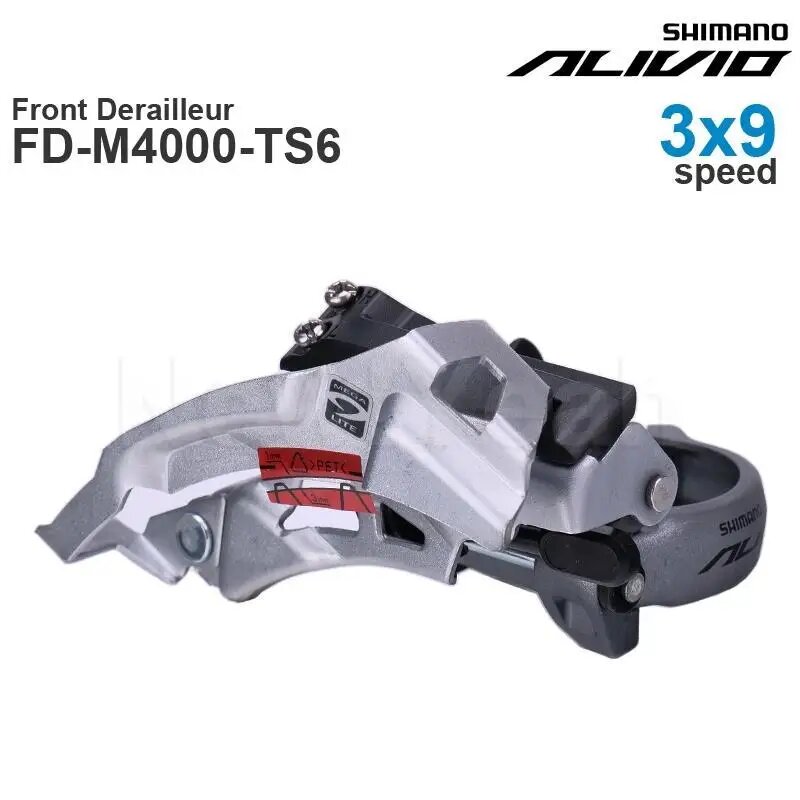 Передний переключатель Shimano Alivio FD-M4000-TS6, серый, 3x9