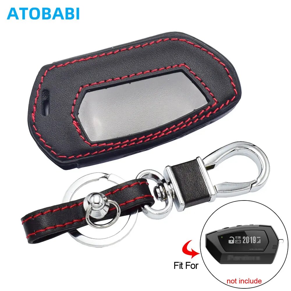 Кожаный чехол для автомобильного ключа для Pandora чехол D010 DX 90 91 6X 9X 90B 90BT 90L 42, Защитная крышка для мотоциклетной системы сигнализации с ЖК-дисплеем и дистанционным управлением