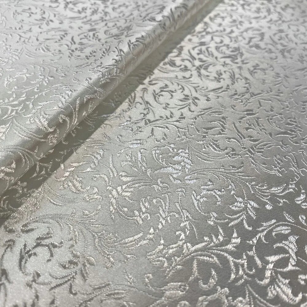 Findohope Жаккардовая ткань вискоза/полиэстер пшеничный цветок 100cmx75cm, White