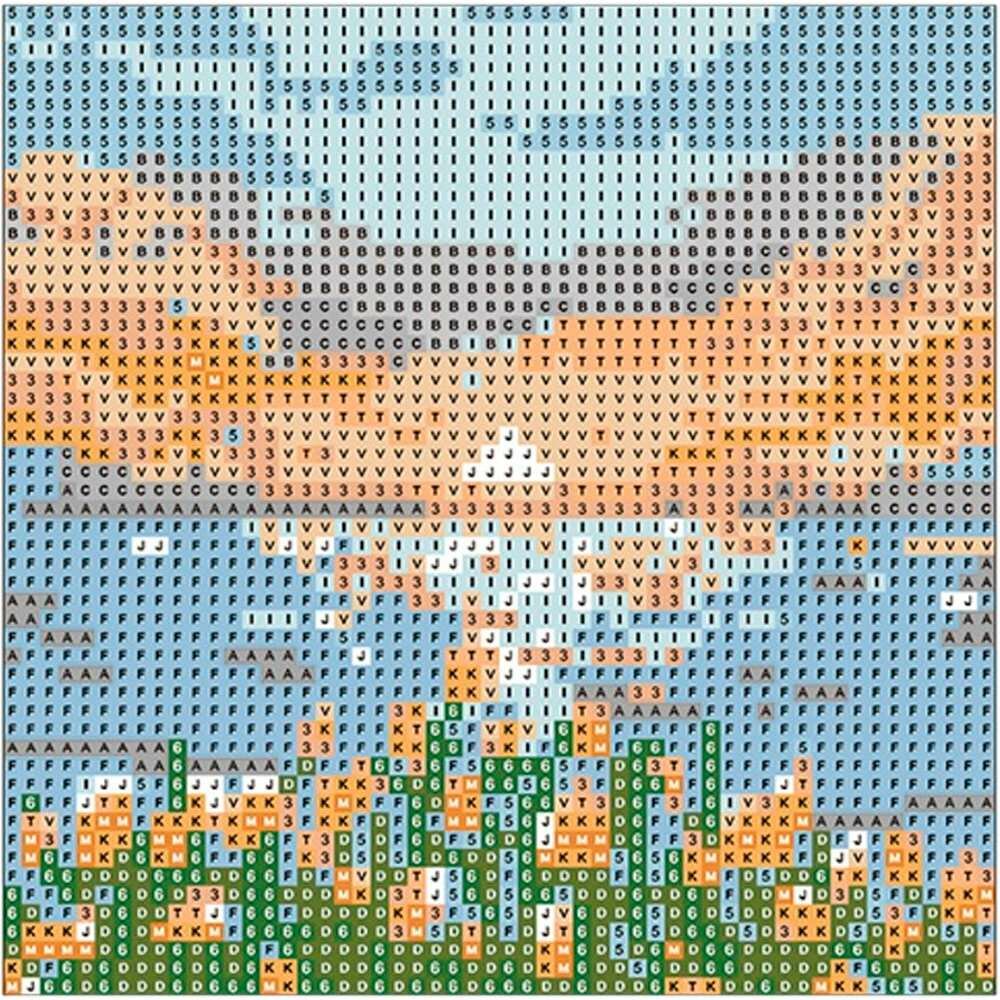 Алмазная мозаика Centrum 5D Закат 20х20 см, без подрамника, полное заполнение (80875А)