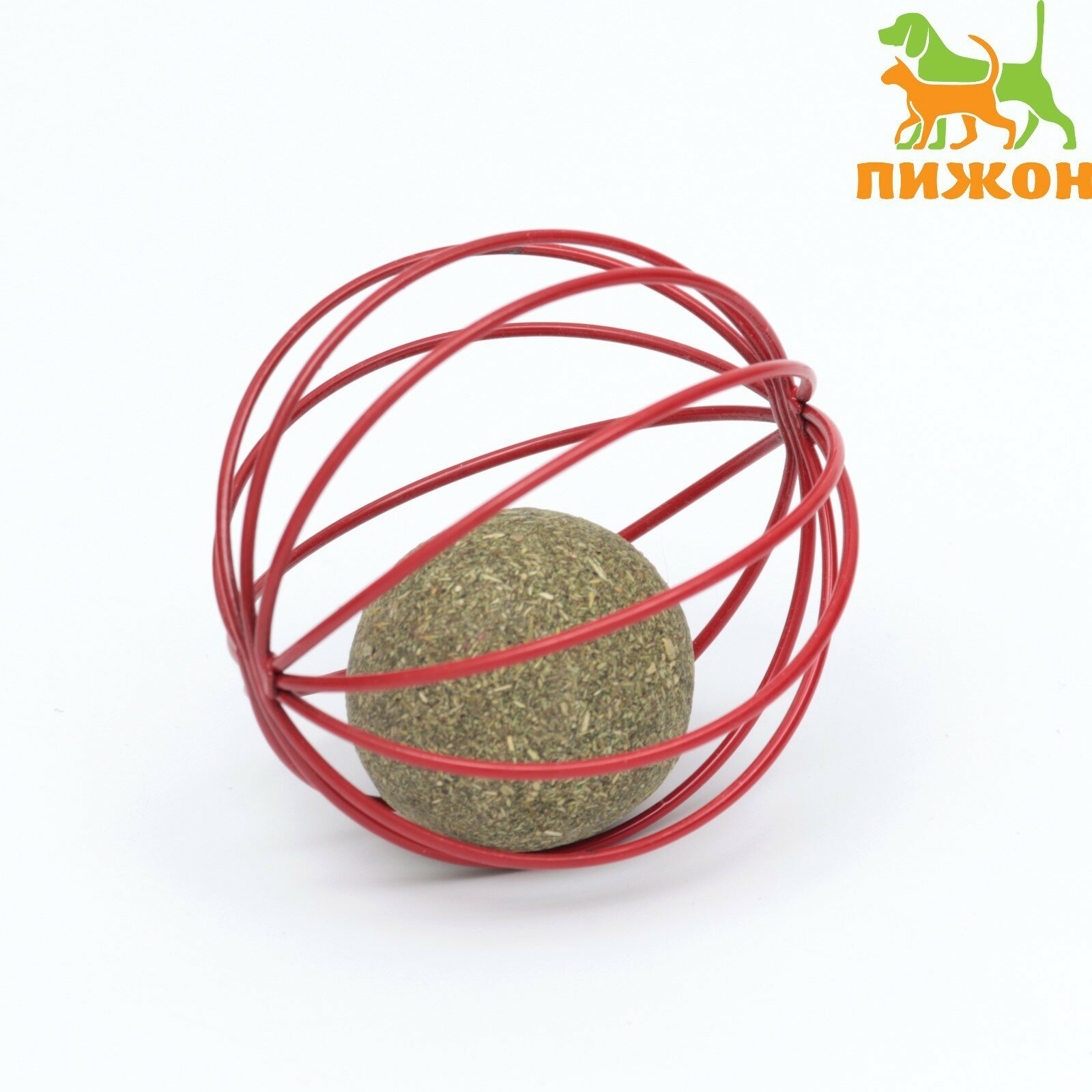 Шарик Пижон "Мята в шаре", для кошек, прессованная кошачья мята