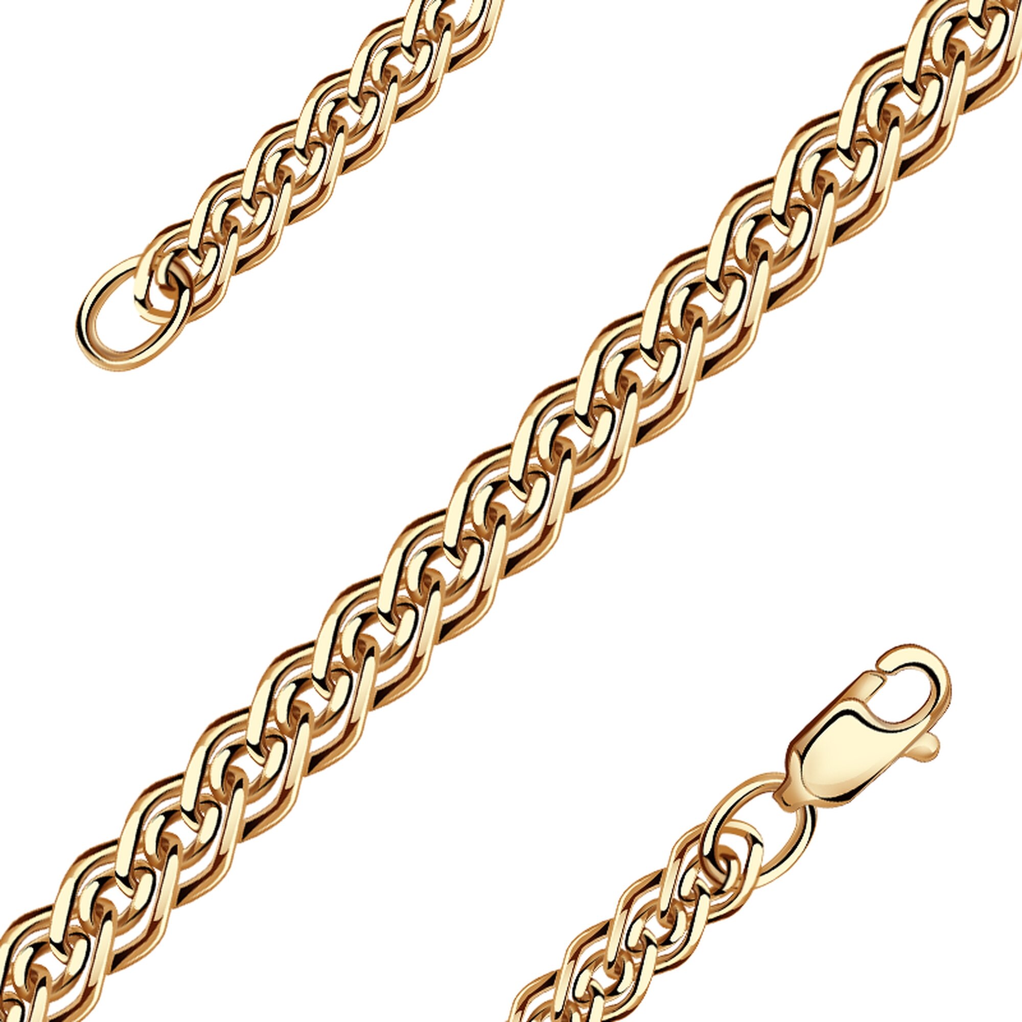 Цепь красное золото, 585 проба
