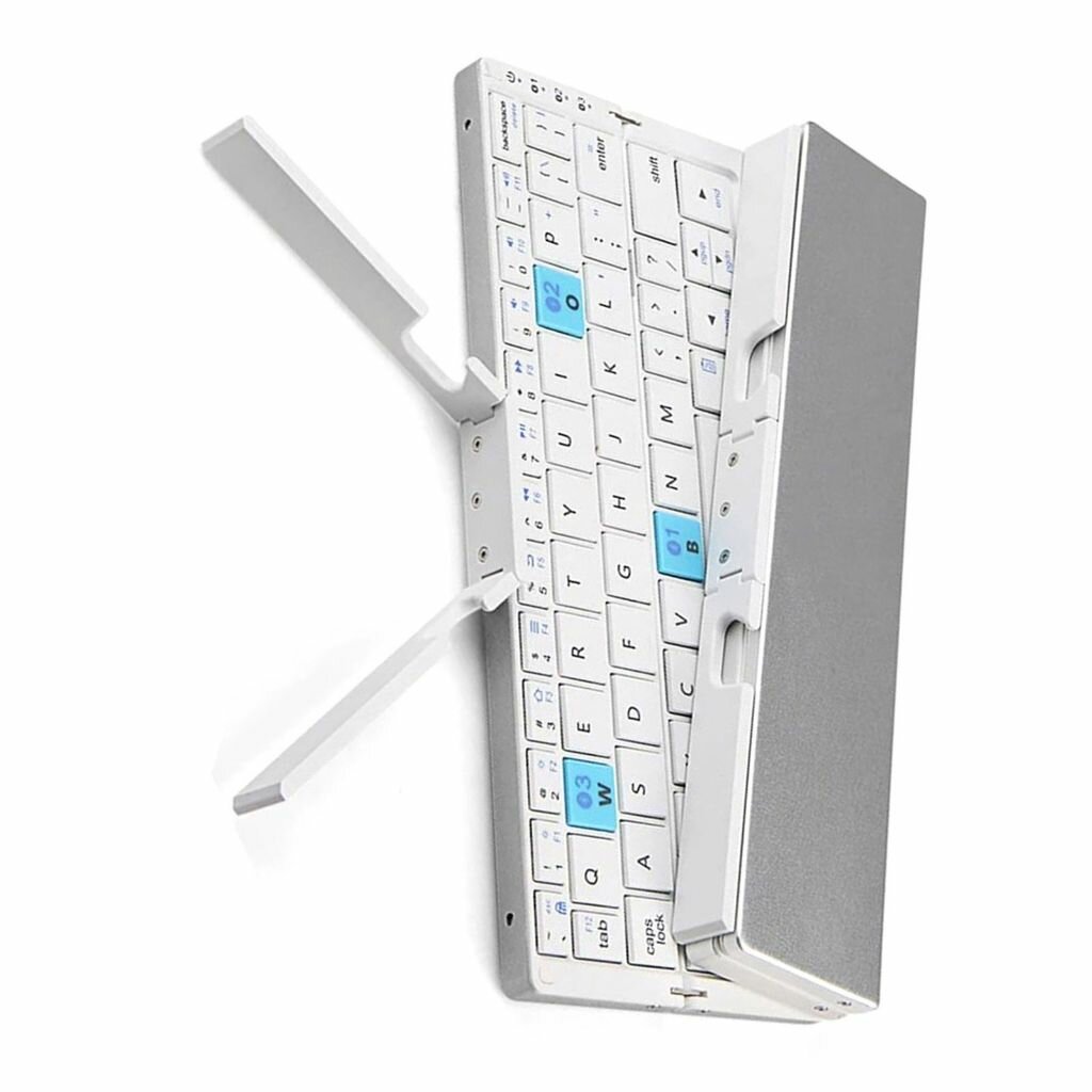 Складная клавиатура BOW Bluetooth подходит для беспроводной клавиатуры для мобильных телефонов и планшетов-серебристый