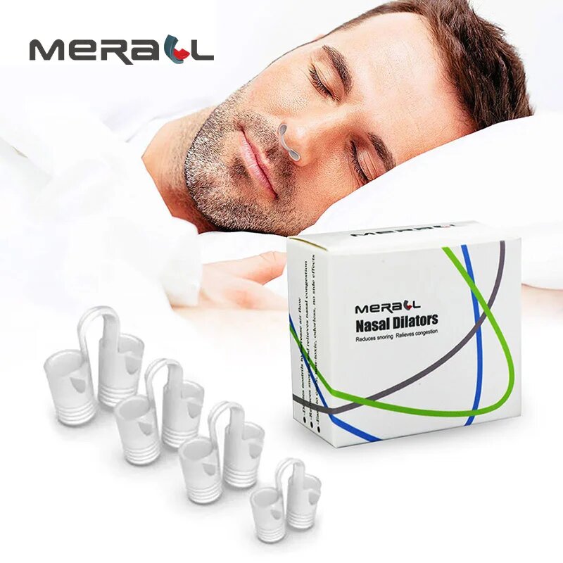 Устройство против храпа для женщин и мужчин, устройство для предотвращения храпа, мягкий удобный силиконовый зажим для облегчения дыхания и сна, предотвращение храпа в коробке