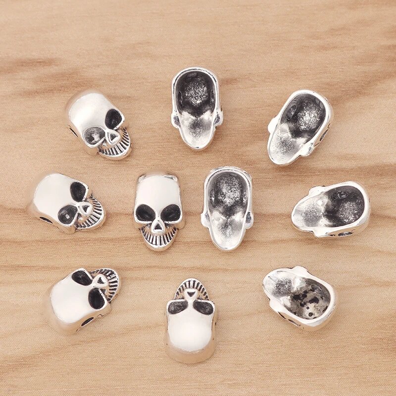 Бусины-разделители череп ZXZ 50 шт Silver Color