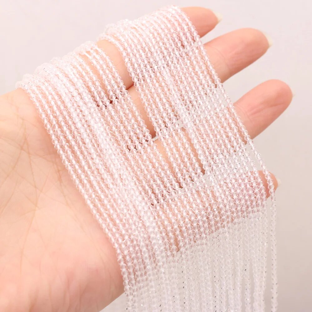 Каменные бусины черные шпинели 3 мм Белый, 3mm, White